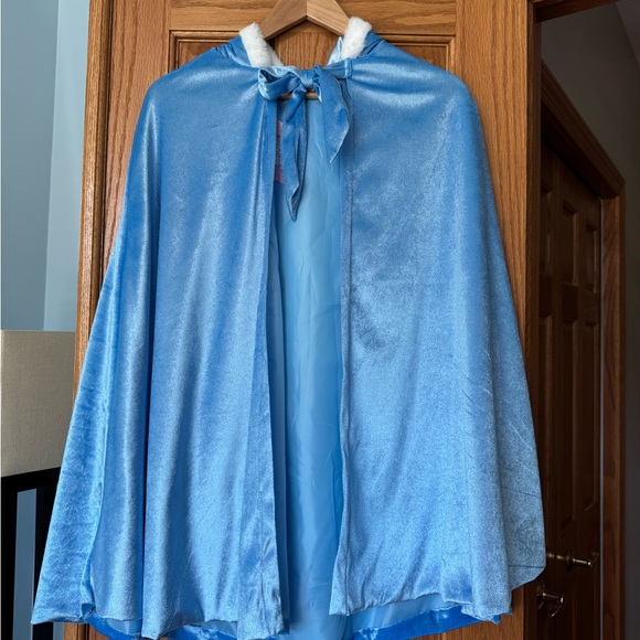 Costumes | Nwt Blue Velvet Hooded Cape Elsa Fairy Godmother Cinderella ...